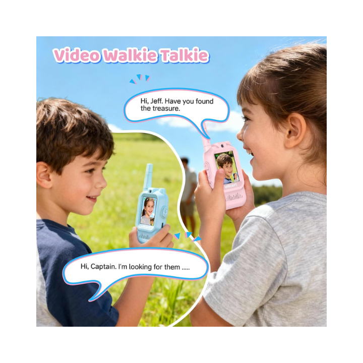 Kids Video Walkie Talkie – 2.4G WiFi | Shockproof & Lightweight (New A ...
